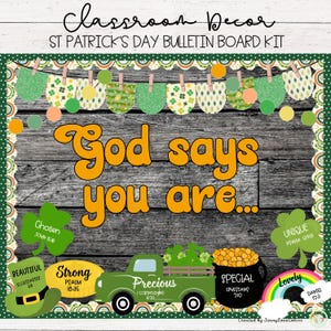 St. Patrick's Day Bulletin Board | Shamrock March Decor | Christian ...