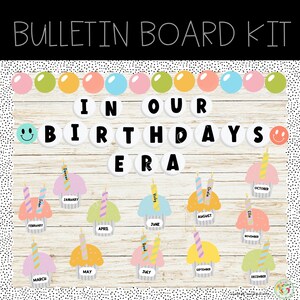 Birthday Bulletin Board Kit: Classroom Decor Printable (digital ...