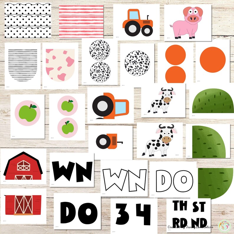 On the Farm Bulletin Board Kit L Kindergarten Decor Farm Animals ...