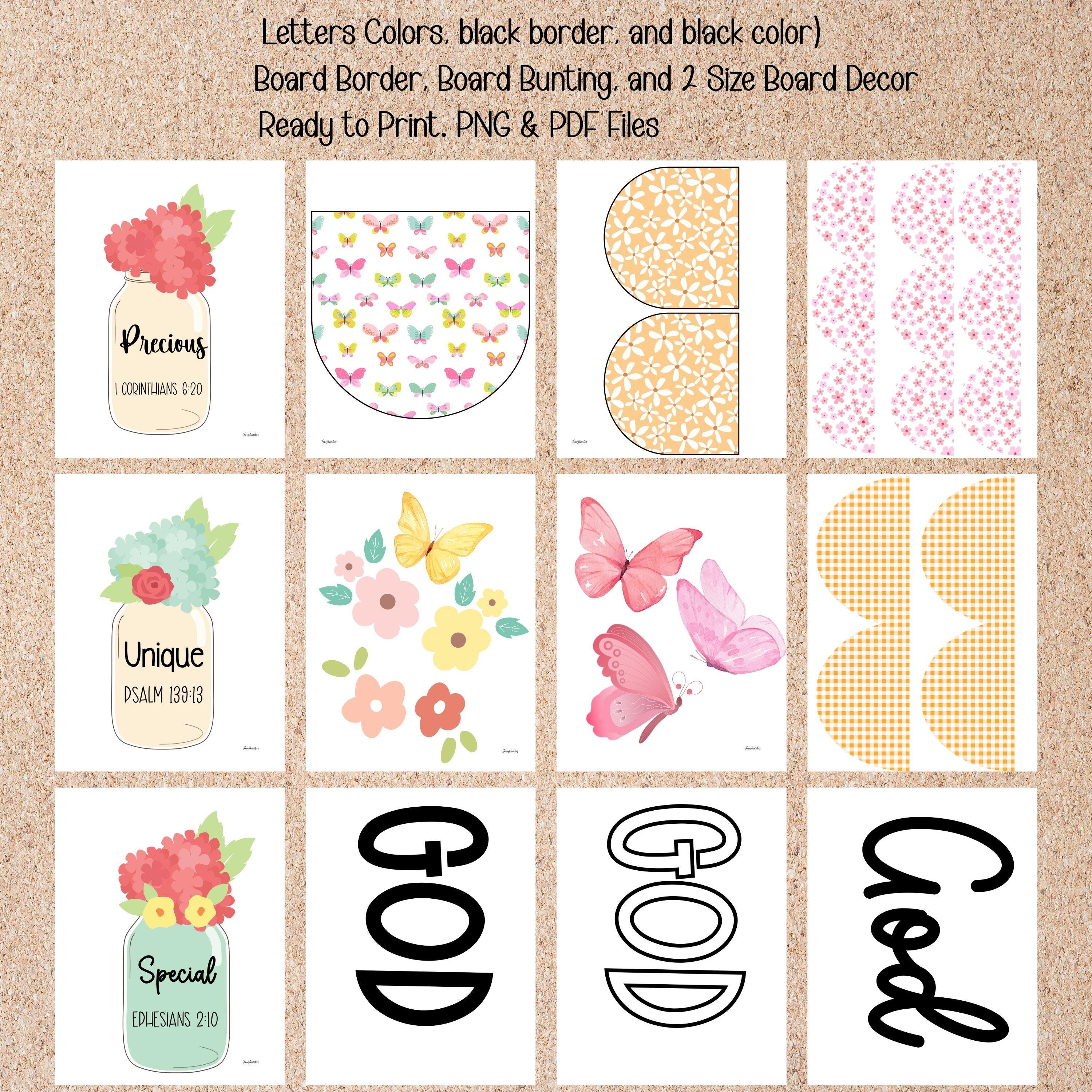 Christian Spring Bulletin Board Kit: God Says You Are Affirmations ...
