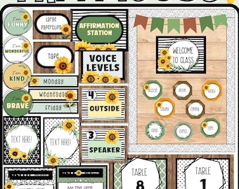 Modern Farmhouse Classroom Decor Bundle Farmhouse Classroom Easy ...