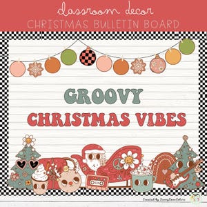 Christmas Bulletin Board Kit | Classroom Decor | Retro Bulletin Board ...