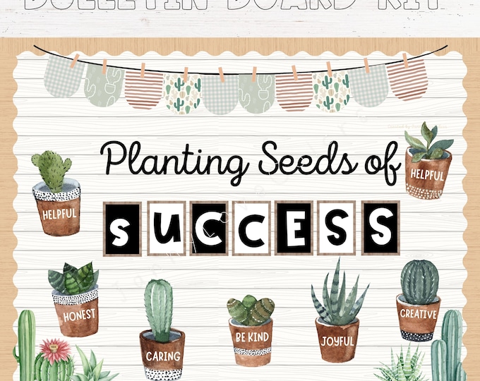 BOHO Plants Bulletin Board | Back to School Decor | Plant Classroom ...