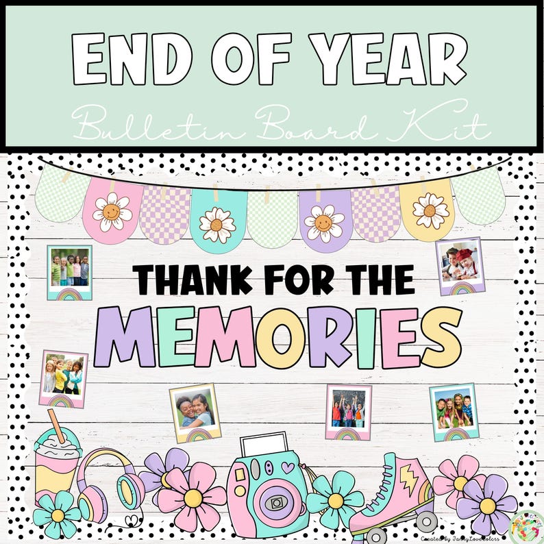 End of Year Bulletin Board, Door Decor, or Poster, Groovy Classroom ...