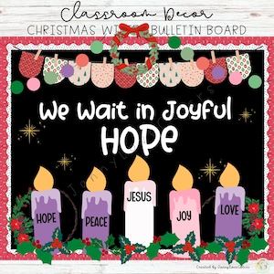 Advent Bulletin Board Set Christmas Bulletin Jesus Classroom Decor ...
