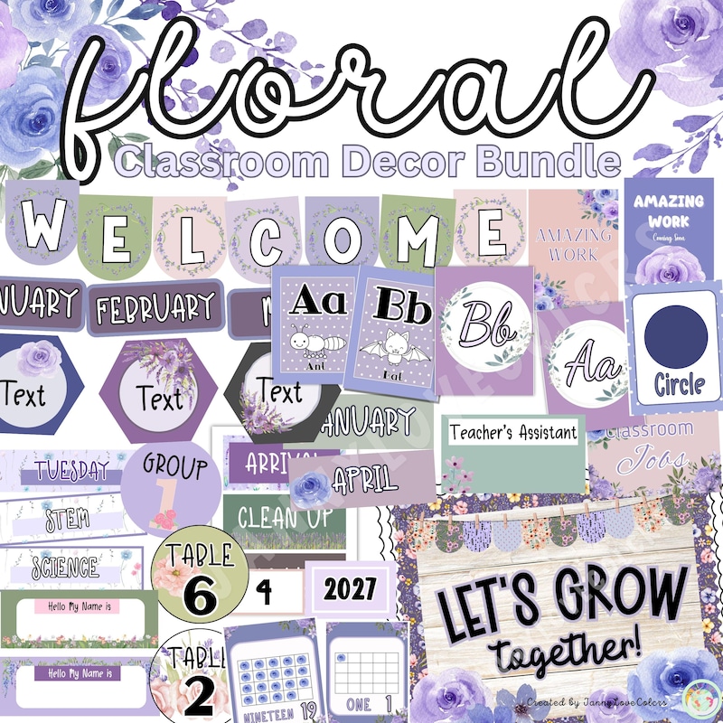 Purple Classroom Poster - Etsy