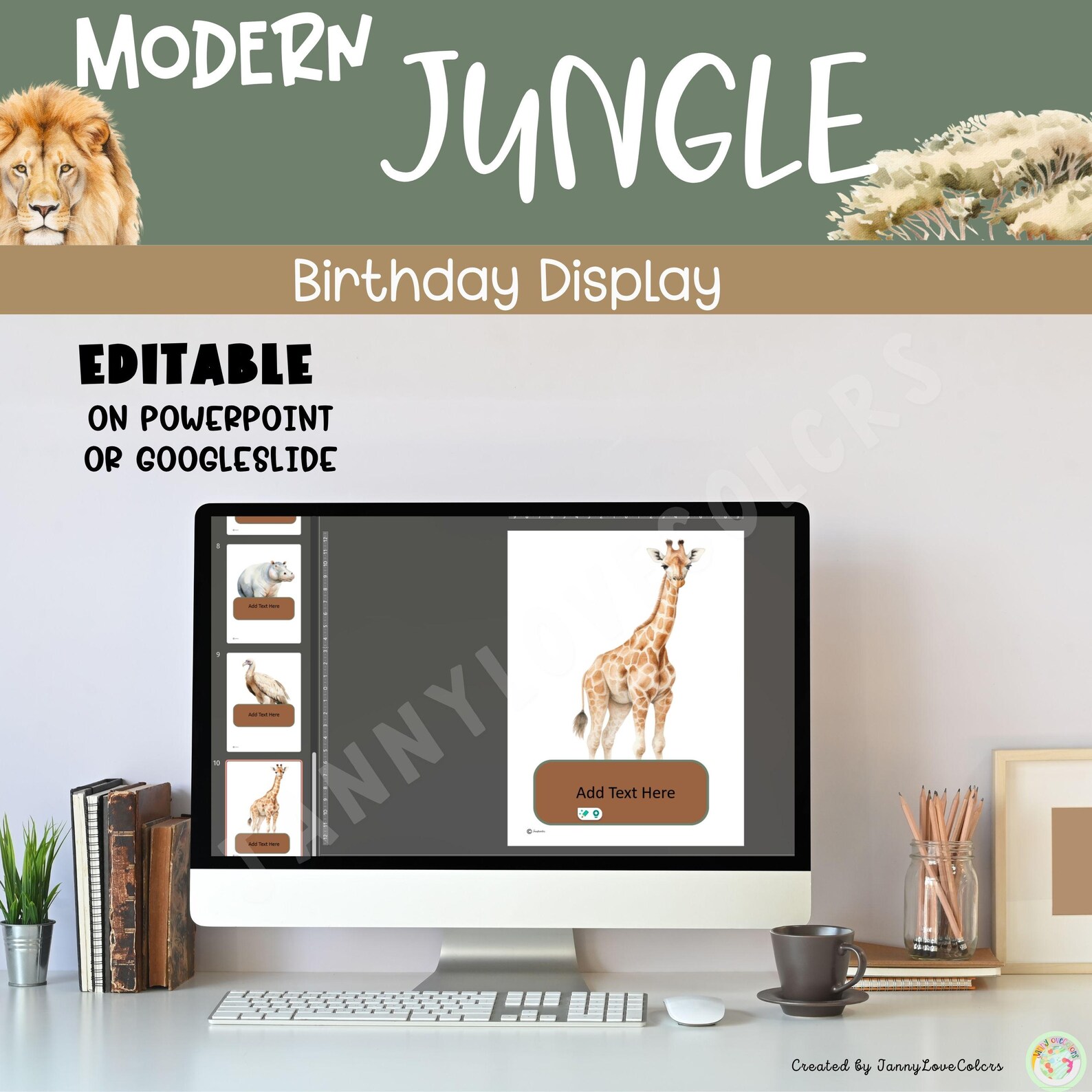Modern Jungle Classroom Decor | Birthday Bulletin Board | Birthday ...
