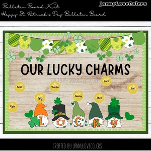 St.patrick's Day Bulletin Board Kit March Board Classroom Door Decor ...