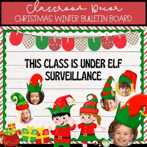 Elf Christmas Bulletin Board: Classroom Door Decor (digital Download ...