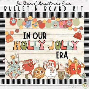 Retro Christmas Bulletin Board - Boho Groovy Classroom Decor - Etsy