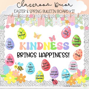 Kindness Bulletin Board Kit | Ways to Be Kind | Easter and Spring ...