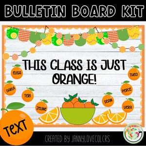 Orange Bulletin Board Kit | Summer Bulletin Boards Digital | May ...