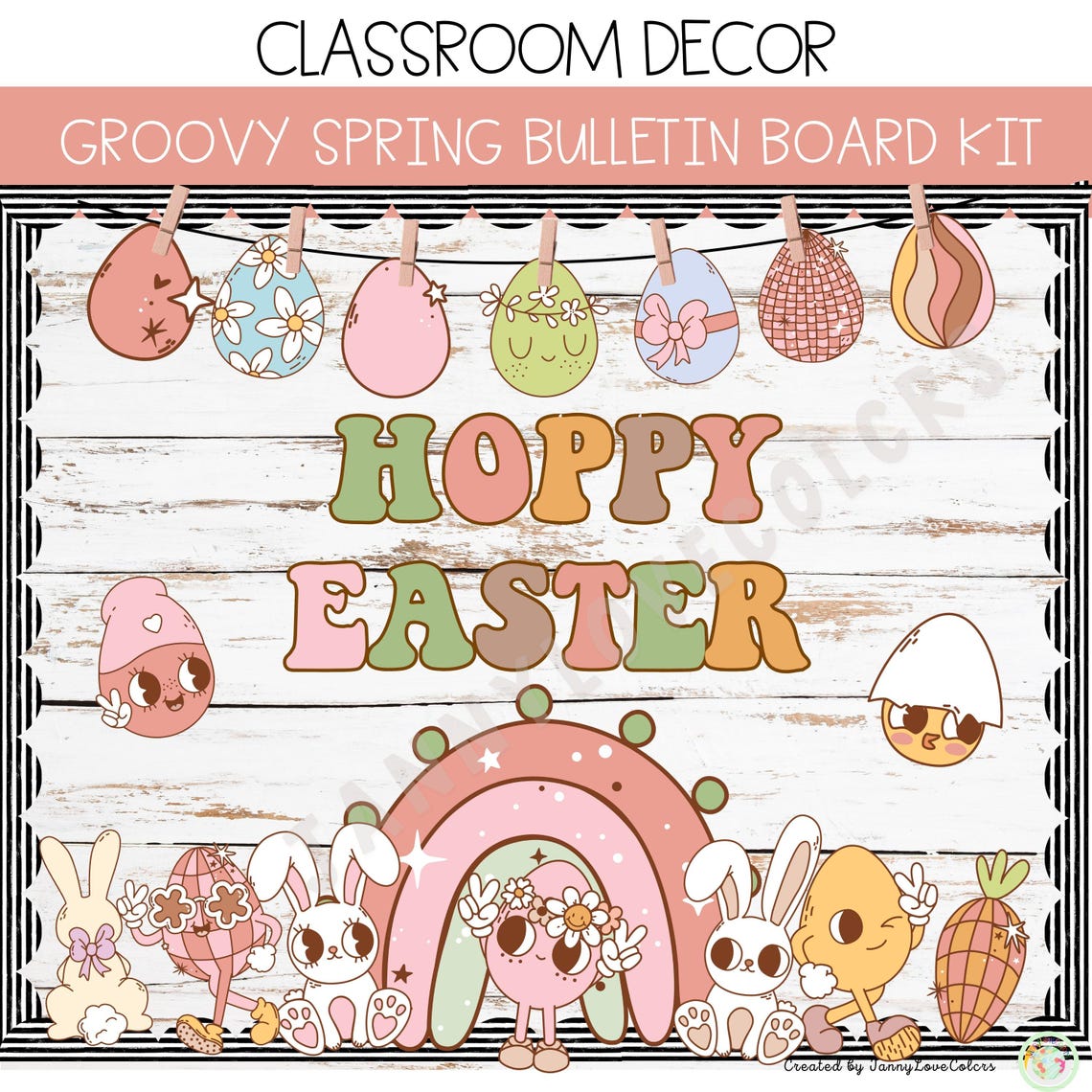 Easter Bulletin Board | Hoppin' Class Theme | Spring Door Decor ...