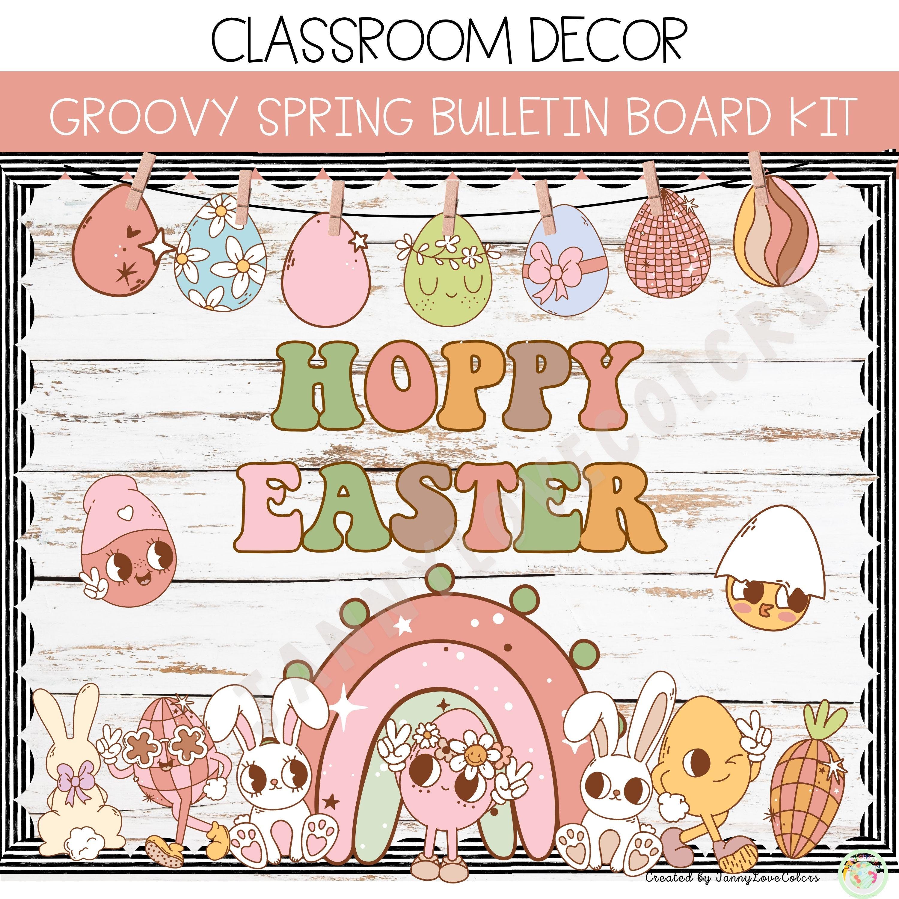 Easter Bulletin Board | Hoppin' Class Theme | Spring Door Decor ...