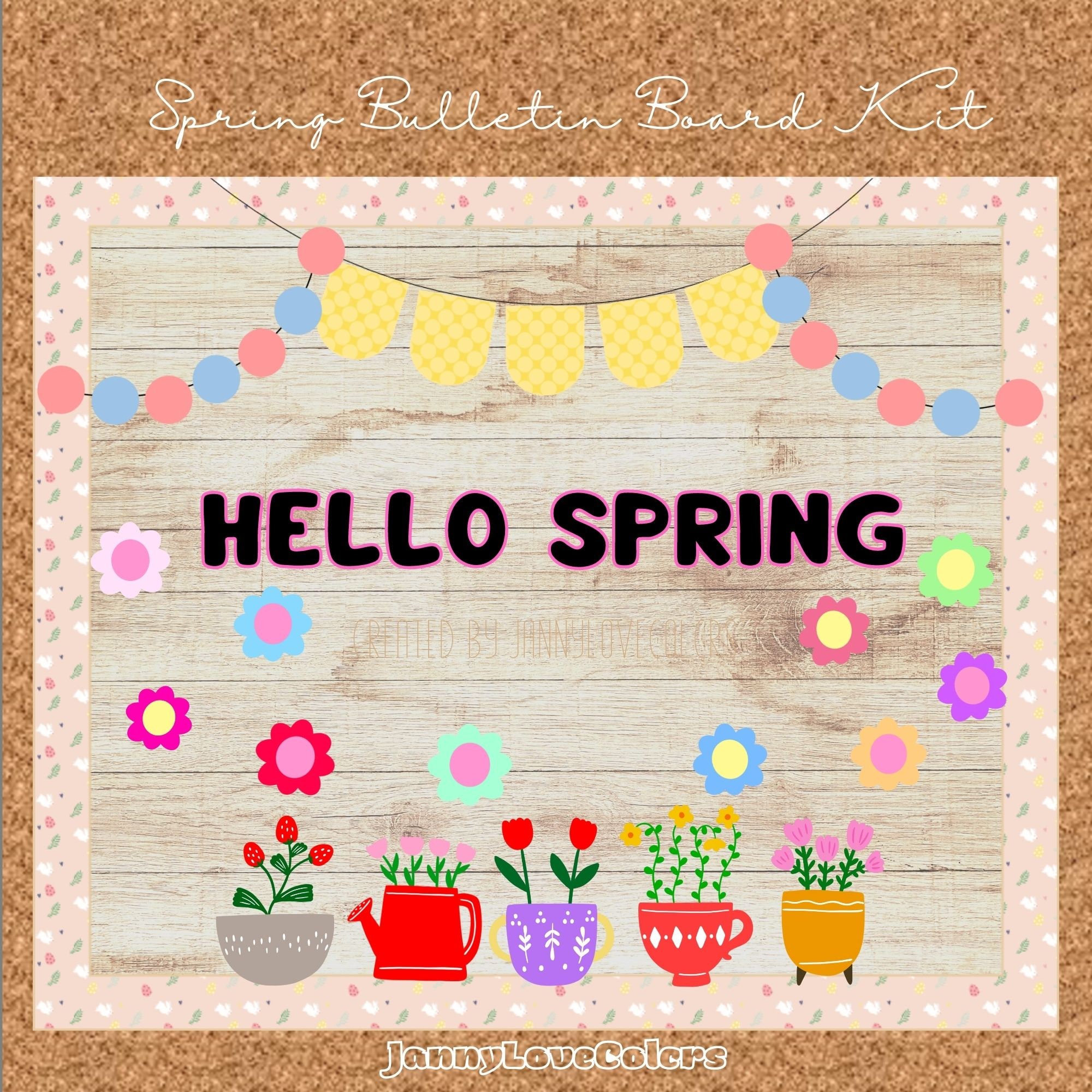 Spring Bulletin Board Kit Spring Door Decor Spring Classroom Decor ...