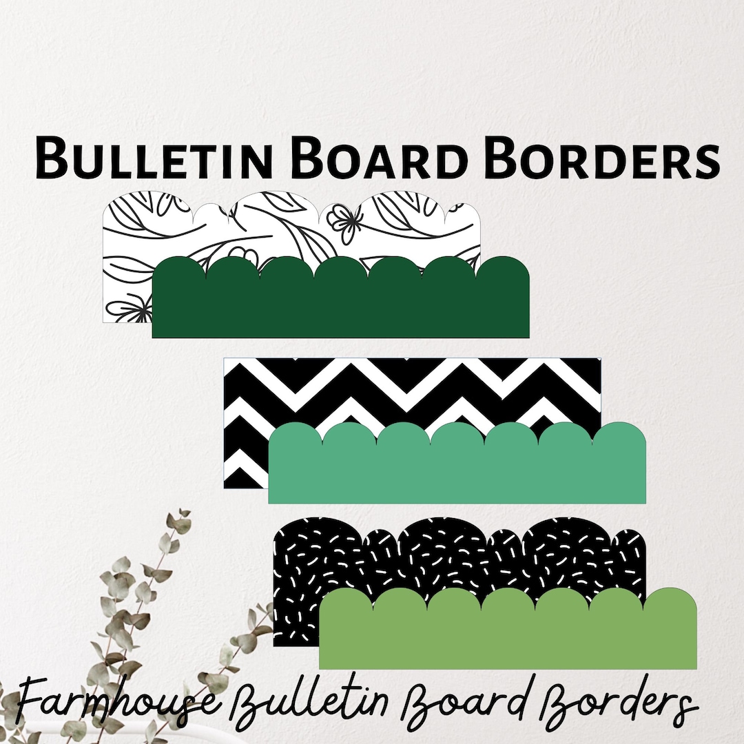 Farmhouse Bulletin Board Borders - Etsy