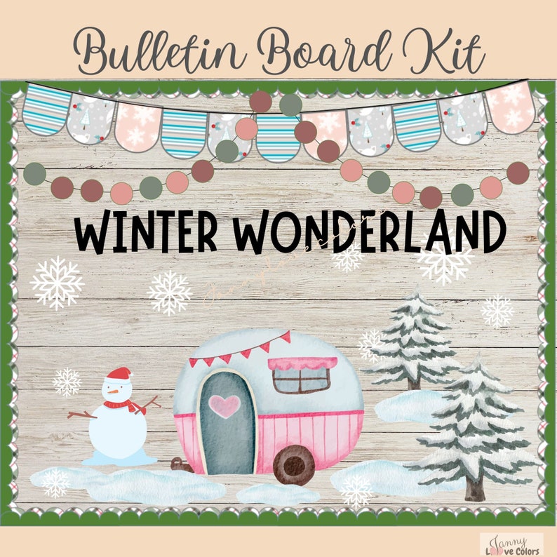 Winter Caravan Bulletin Board Kit: Classroom Decor (digital Download ...