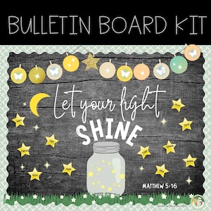 Christian Bulletin Board Kit: Bible Verse Classroom Decor (digital ...