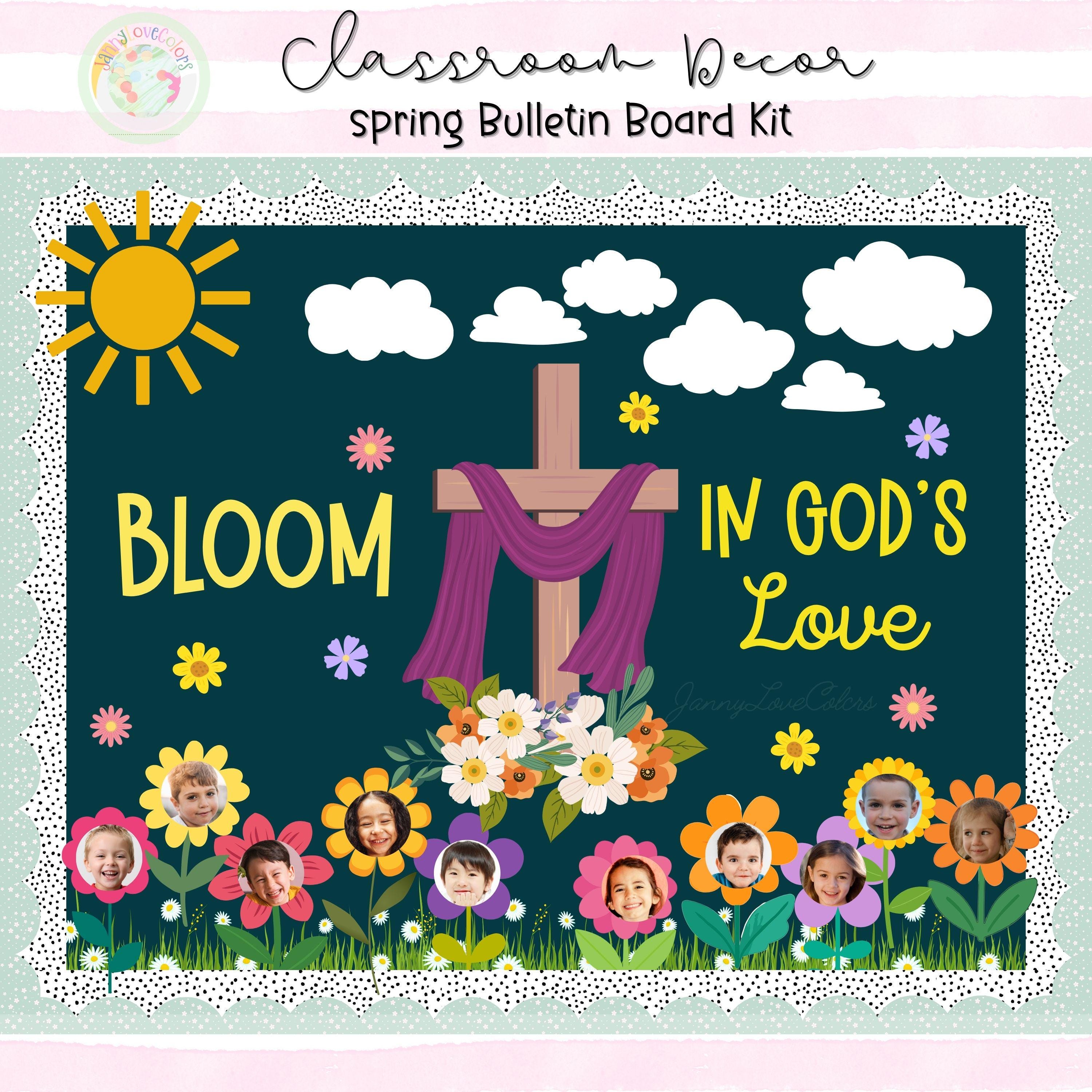 Christian Easter Bulletin Board Kit | Jesus Brings New Life | Spring ...