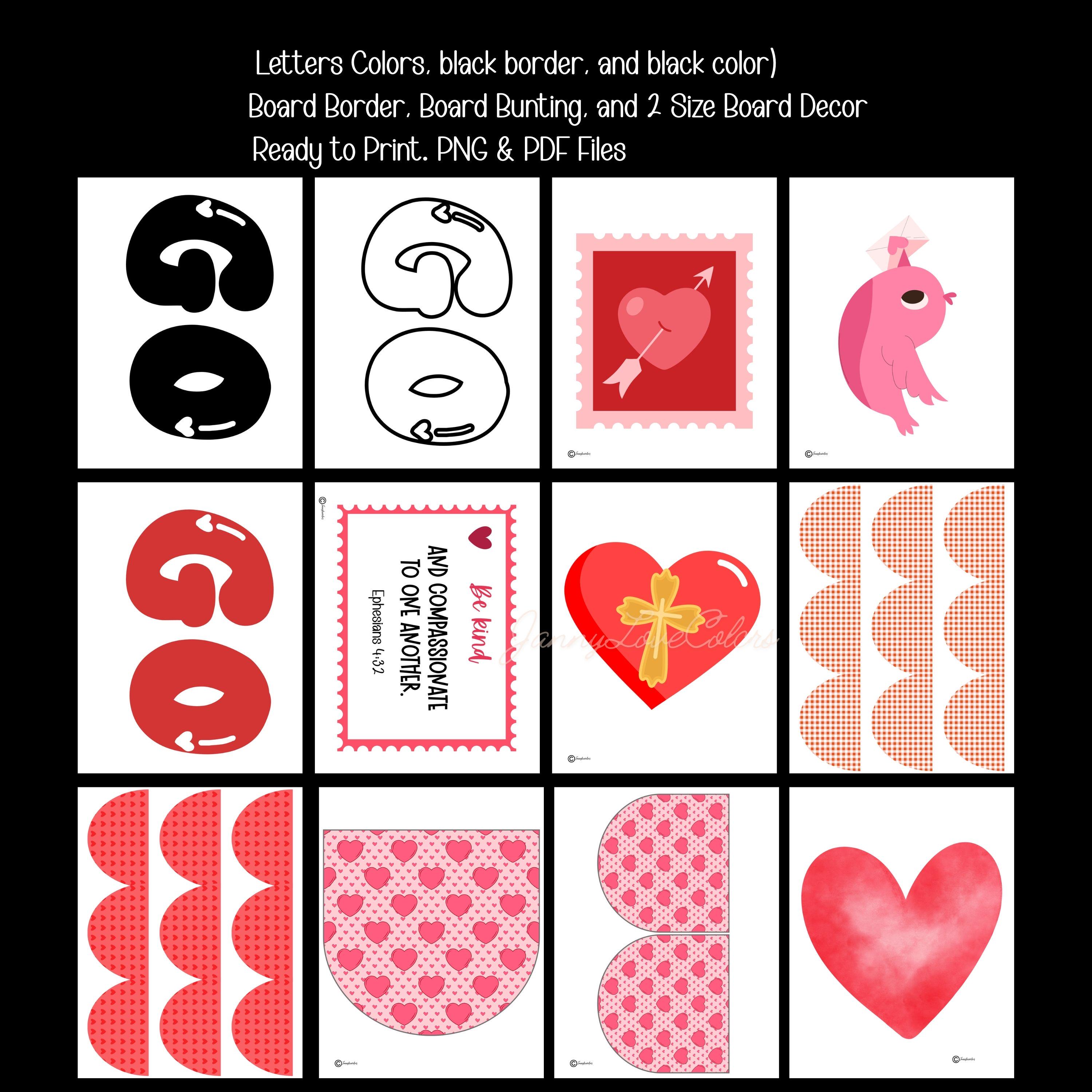Christian Valentine Bulletin Board Kit | God's Love Classroom Decor ...