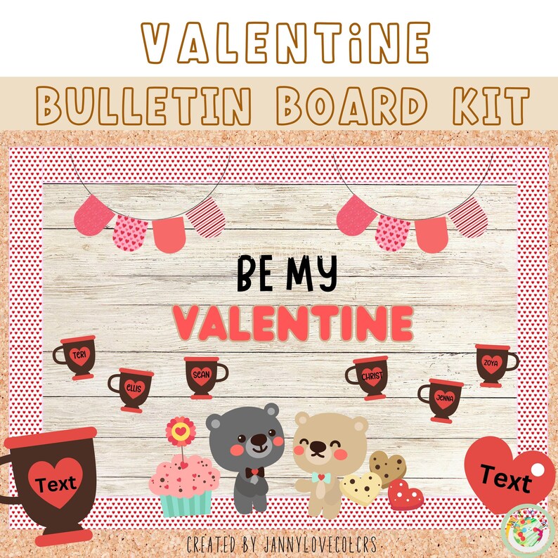 Love Bears Valentine's Day Bulletin Board Kit (digital Download) - Etsy