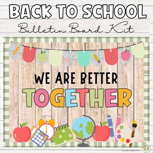 School Supplies Back to School Bulletin Board Kit or Classroom Door ...