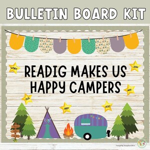 Camping Adventure Back to School Bulletin Board Kit | Summer Bulletin ...