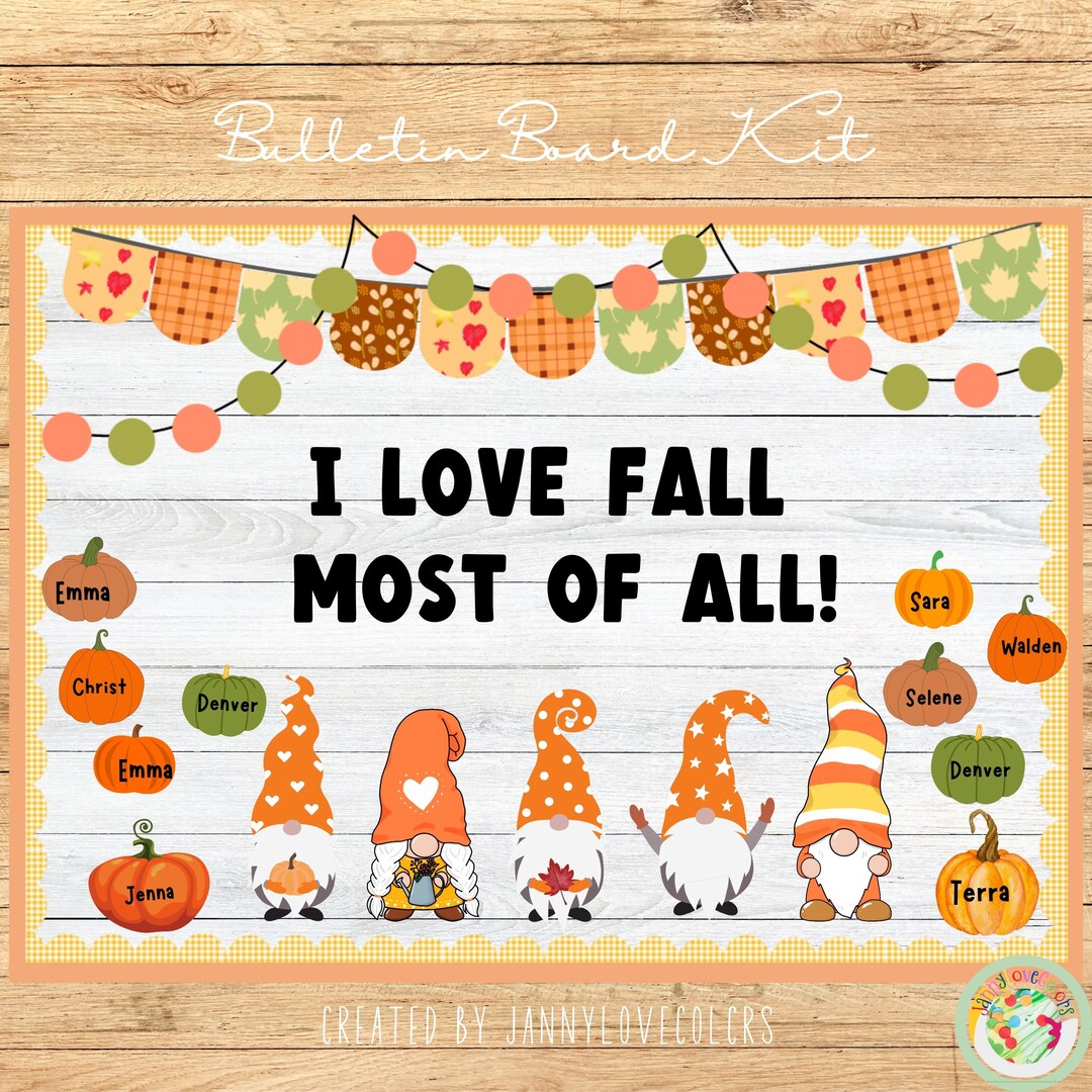 Fall Classroom Bulletin Board Kit: Editable Decor (digital Download) - Etsy