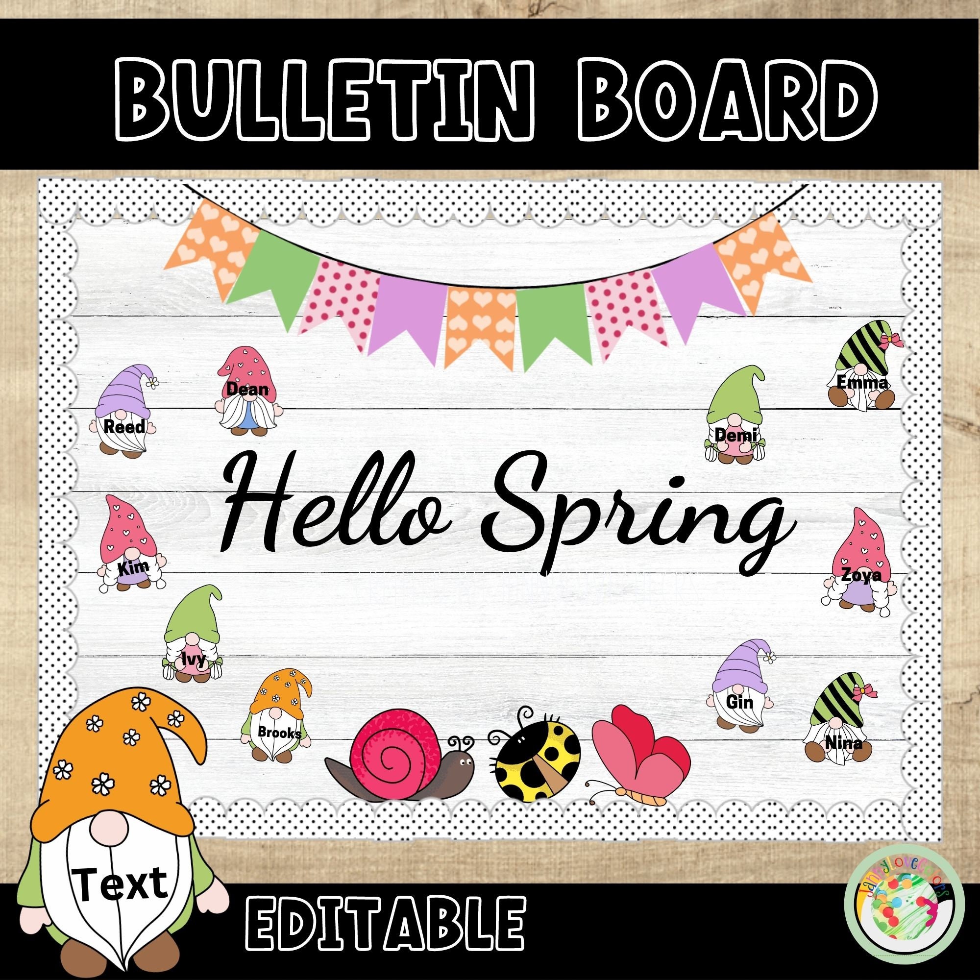 Hello Spring April & May Bulletin Board Kindness Bulletin Board Kit ...