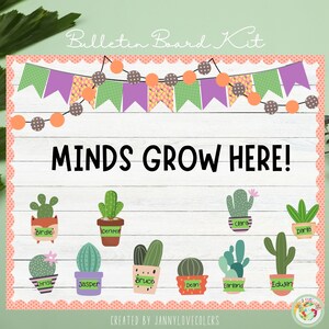 Cactus Bulletin Board Kit | Door Decor | Back to School | Classroom ...