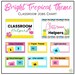 Bright Tropical Classroom Decor Bundle: Editable Printable - Etsy