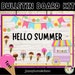 Ice Cream Summer June and July Bulletin Board Kit Door Decor Digital ...