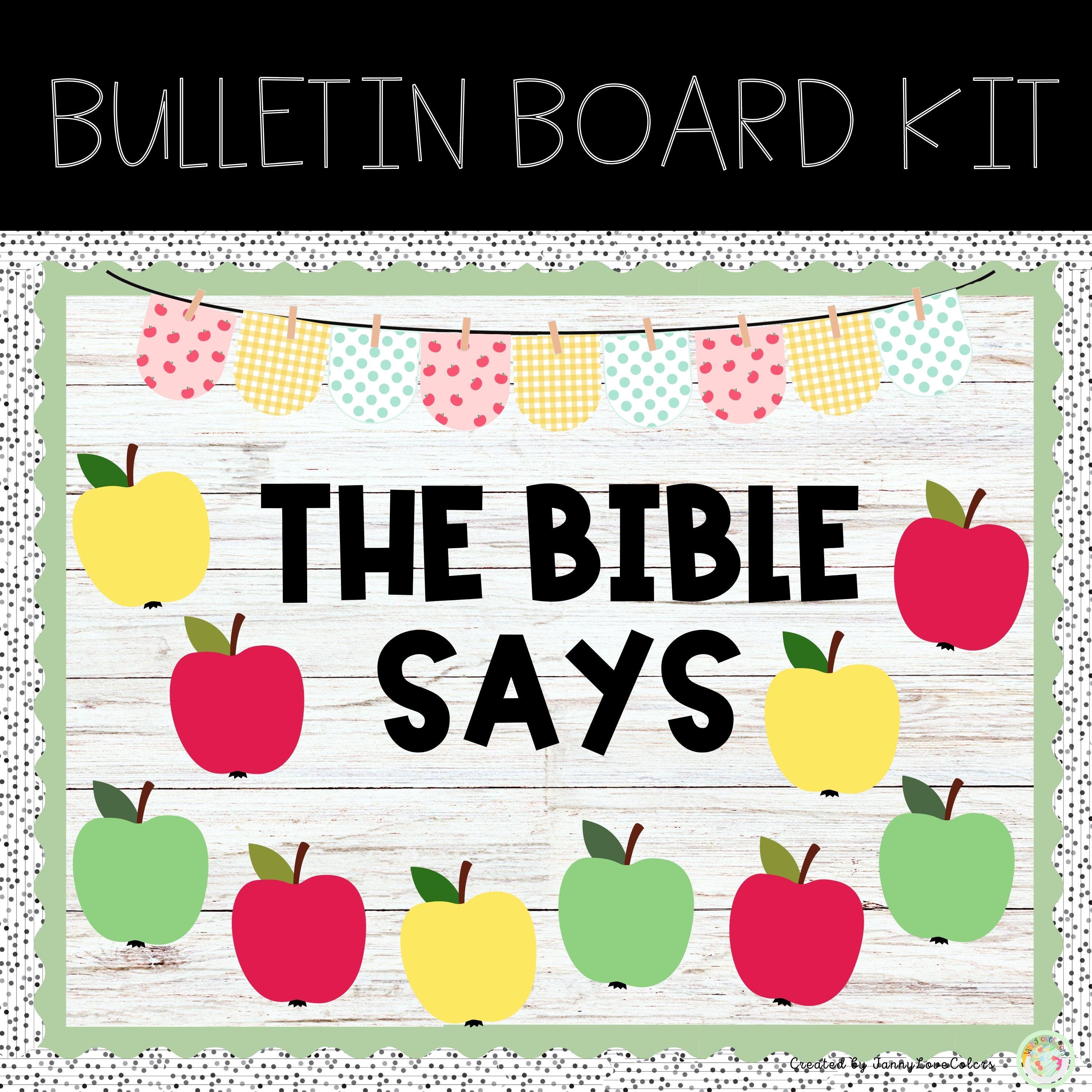 Bible Verse Bulletin Board Decor: Classroom Decor (digital Download) - Etsy