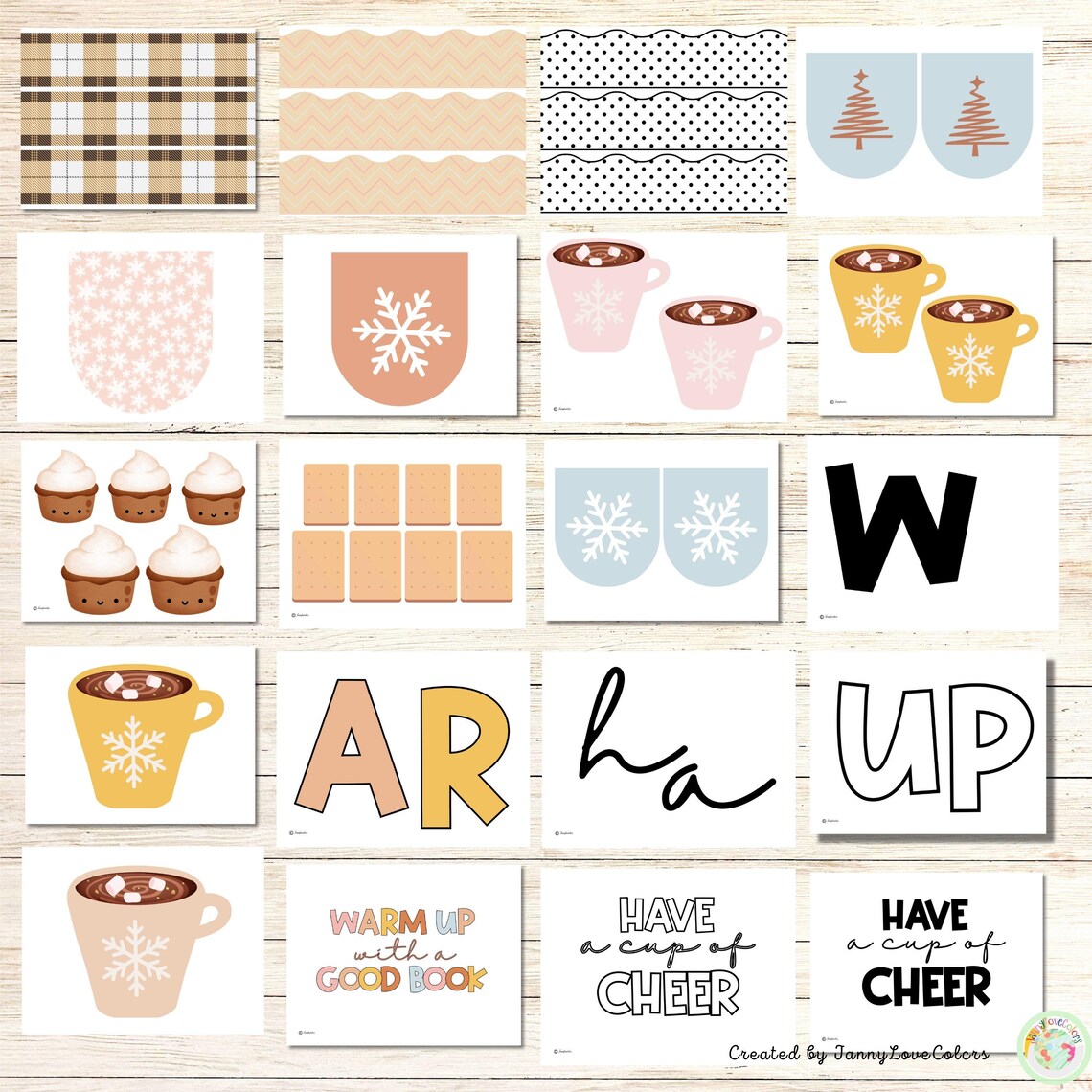 Hot Cocoa Christmas Bulletin Board Kit (digital Download) - Etsy