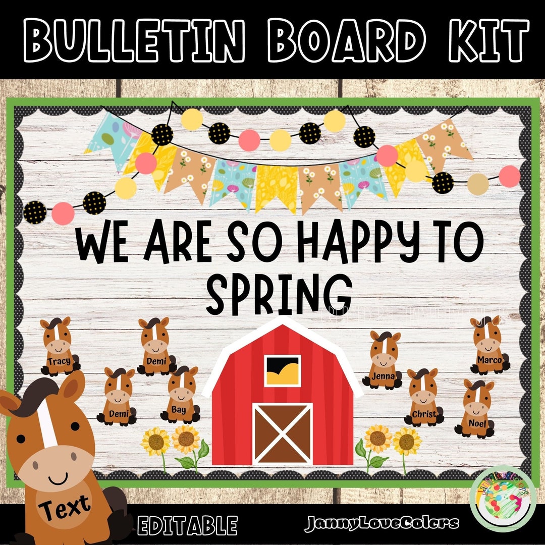 Farm Animals Spring Bulletin Board Back to School Door Decor - Etsy