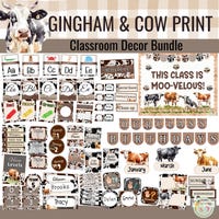Farm Animals Bulletin Board Kit, Farm Decor | Cows Bulletin Board ...