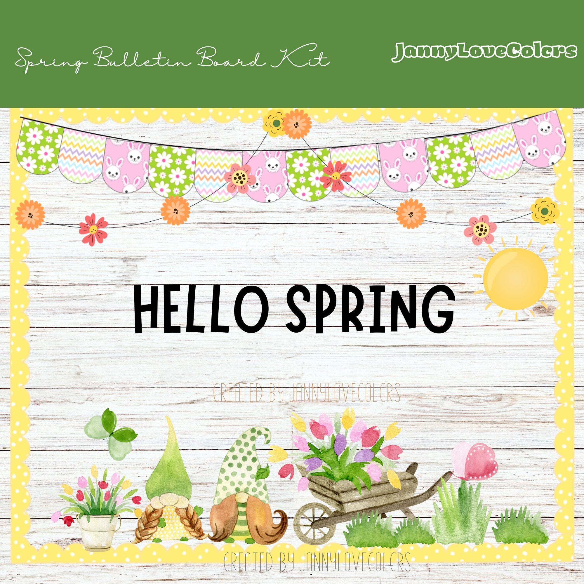 Spring Bulletin Board Kit: Classroom Decor Printable (PDF) - Etsy