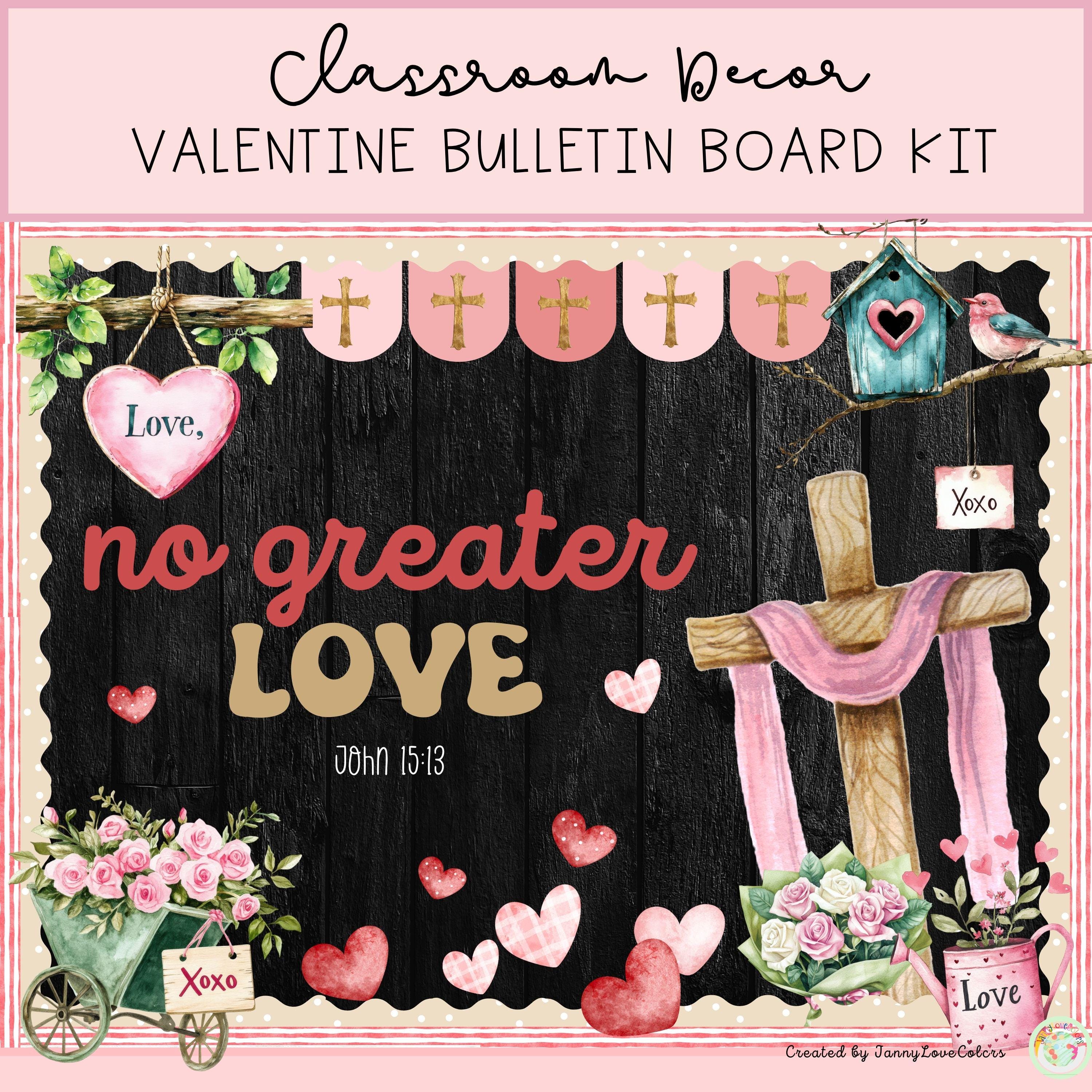 Valentine's Church Bulletin Board Kit (digital Download) - Etsy