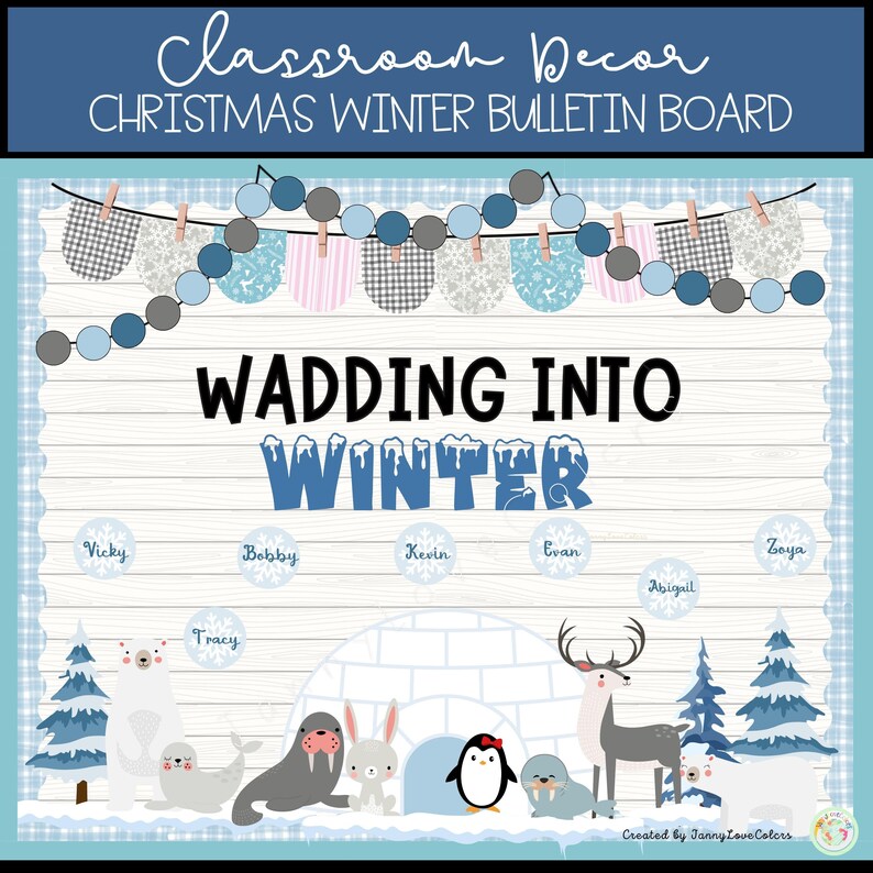 Arctic Animals Winter Bulletin Board Decor (digital Download) - Etsy