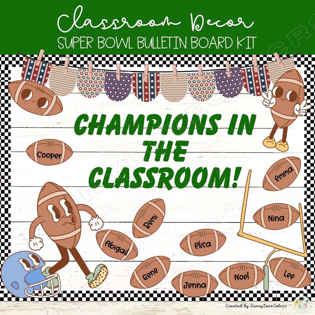NFL American Football Bulletin Board Kit | National Football League ...