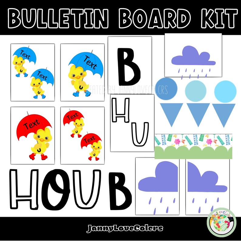 Ducks Spring Bulletin Board Kit or Door Decor EDITABLE - Etsy