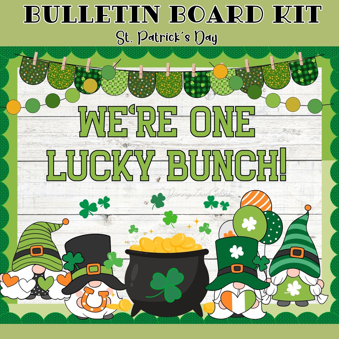 St. Patrick’s Day Bulletin Board Kit for Elementary | Lucky Classroom ...