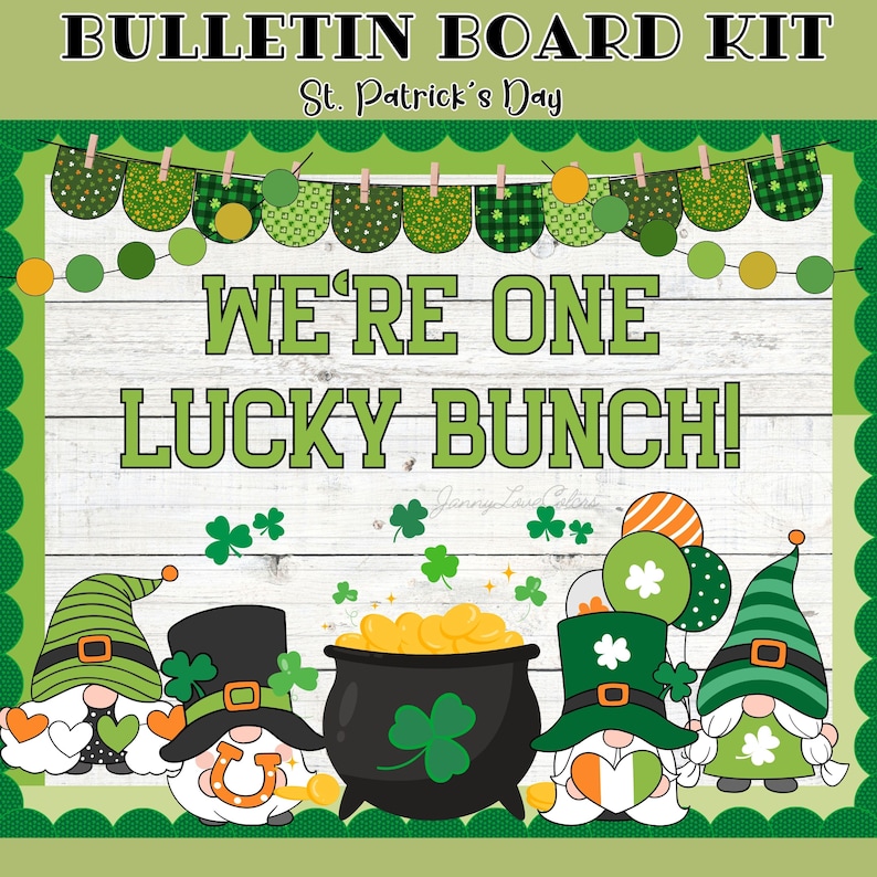 St. Patrick’s Day Bulletin Board Kit for Elementary | Lucky Classroom ...