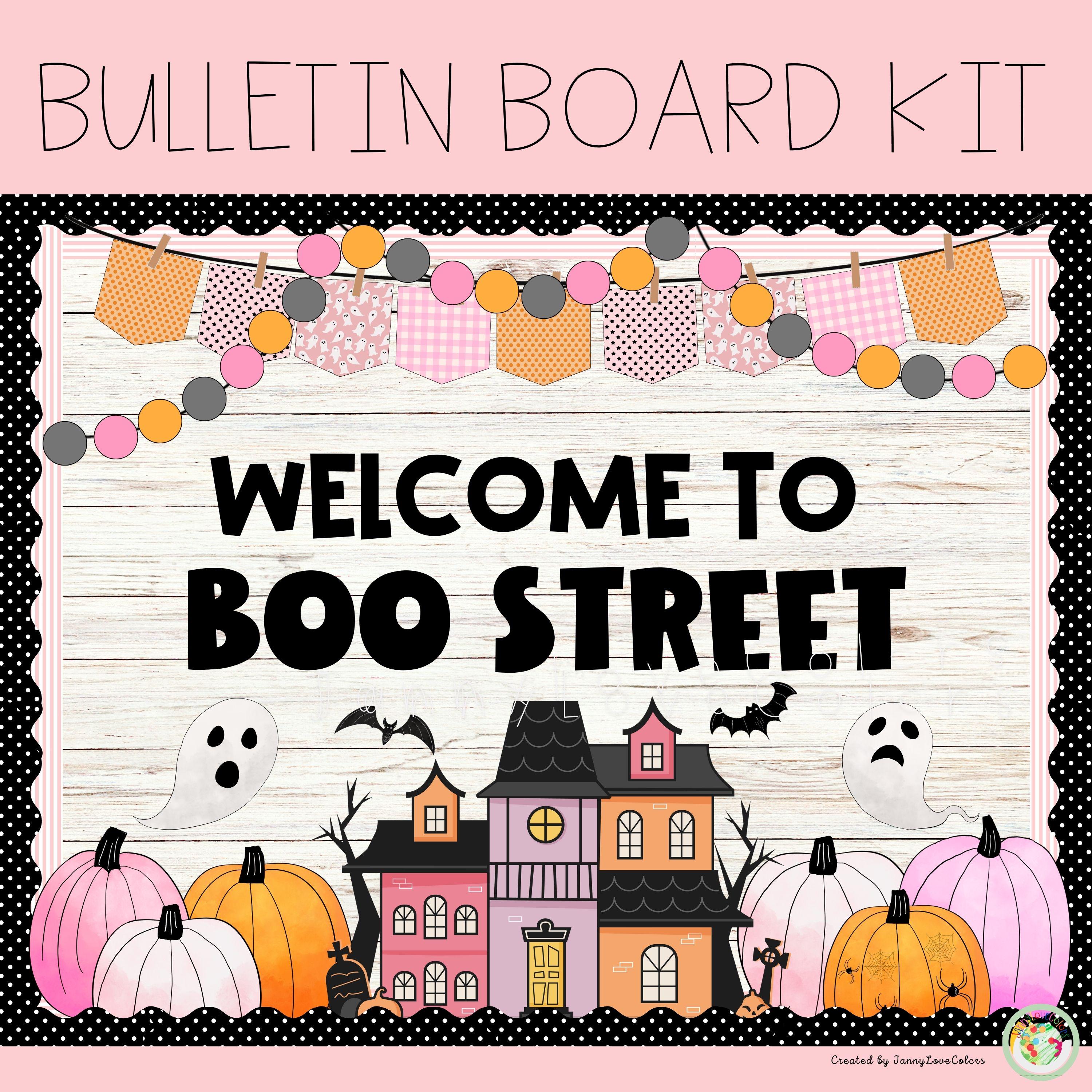 Halloween Bulletin Board Kit: Welcome to Boo Street Decor (digital ...