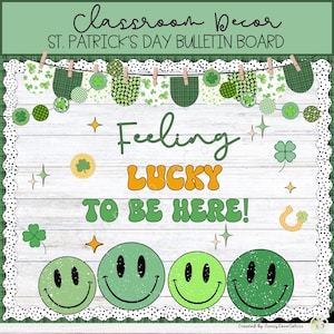 St. Patrick’s Day Bulletin Board Shamrock Bulletin Board March Door ...