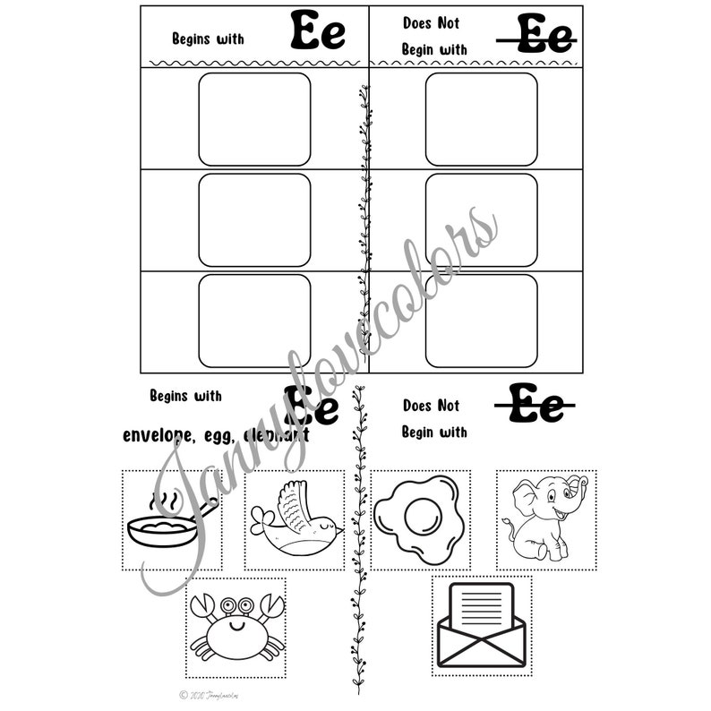 Letras Clasificación de sonidos Sonidos iniciales Imprimible ...