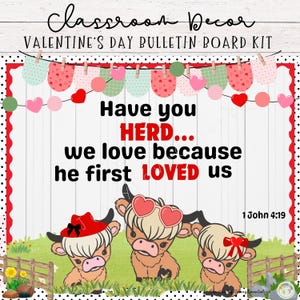 Valentine's Day Bulletin Board Kit: Classroom Decor (printable ...