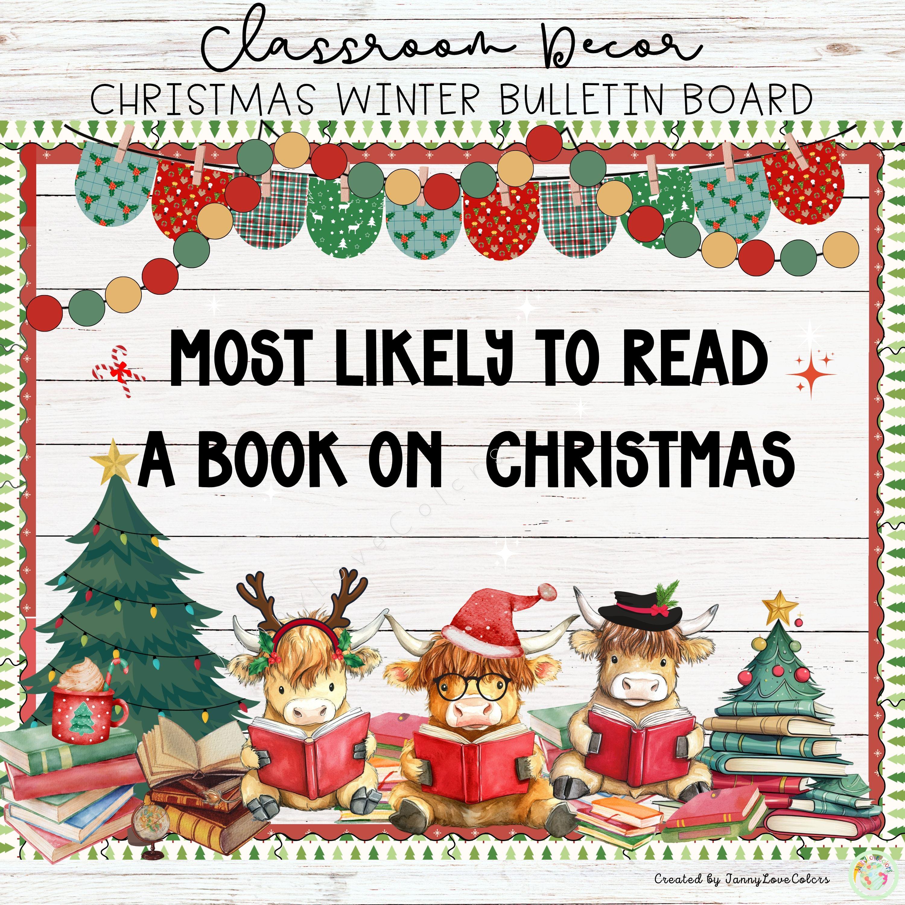 Christmas Reading Bulletin Board Kit: Classroom Decor (digital Download ...