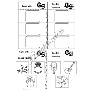 Letter Sound Sorting Beginning Sounds Digital Printable Phonological ...