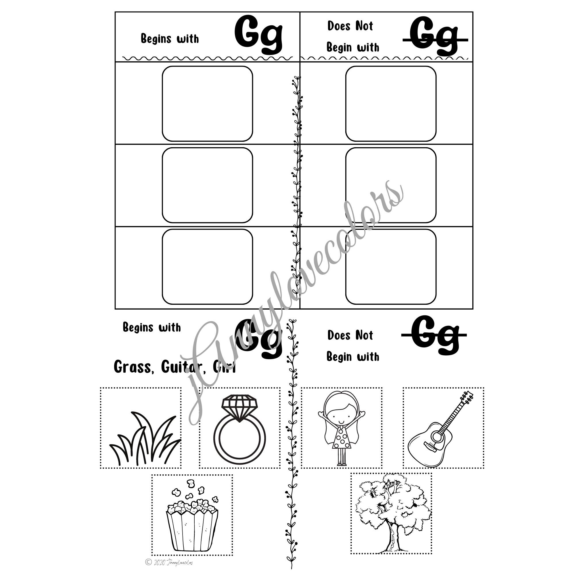 Letter Sound Sorting Beginning Sounds Digital Printable Phonological ...
